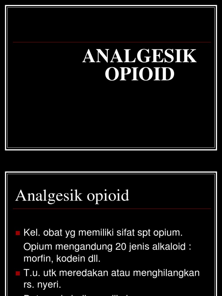 Analgesik Opioid | PDF