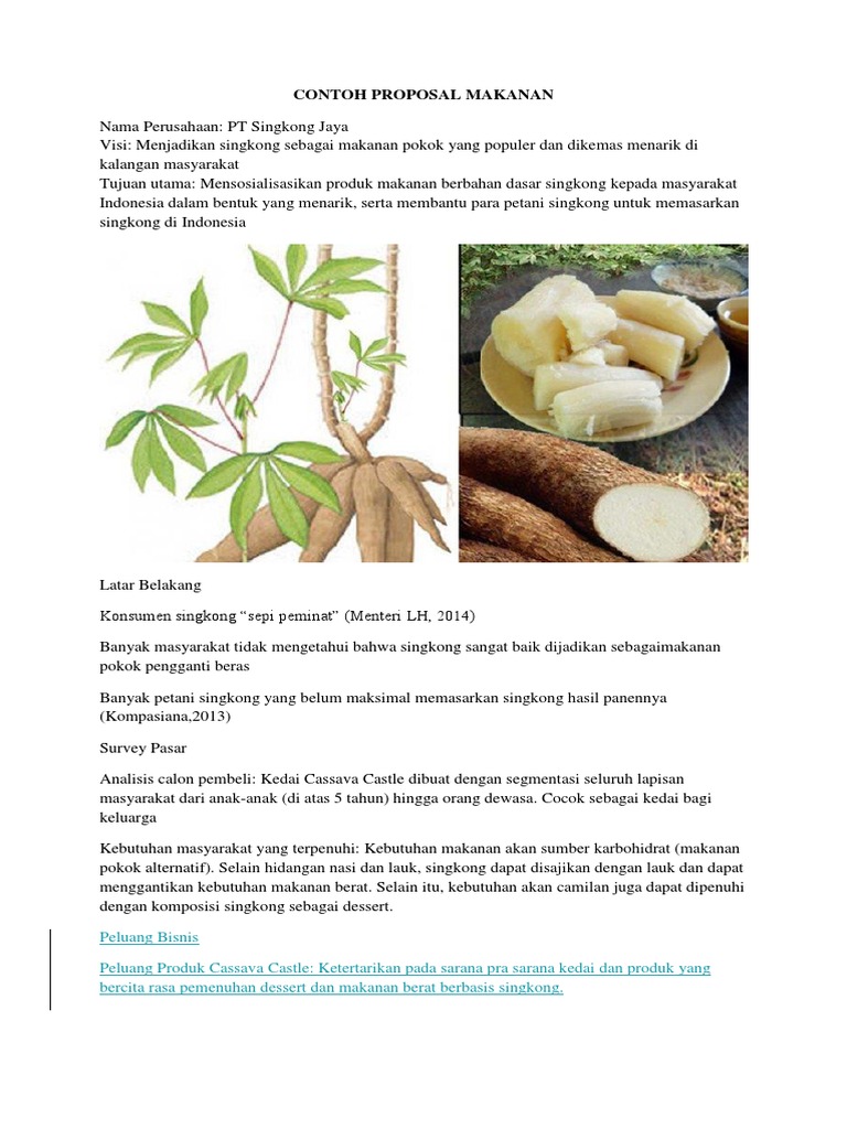 Contoh Proposal Makanan | PDF
