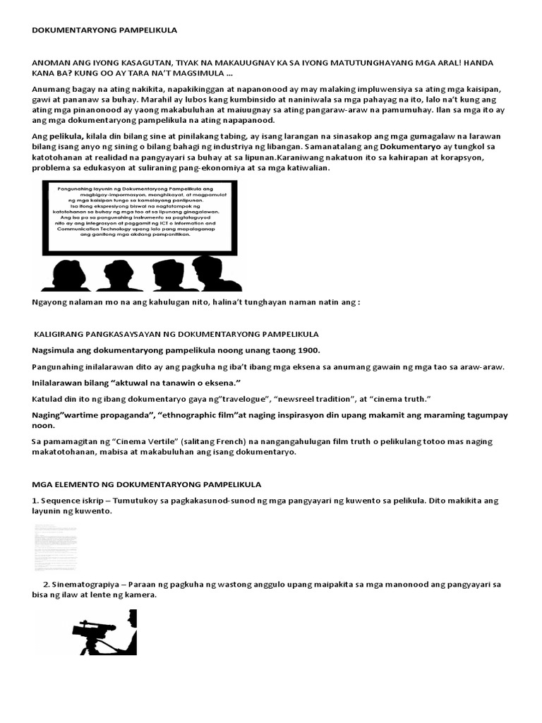 Dokumentaryong Pampelikula | PDF