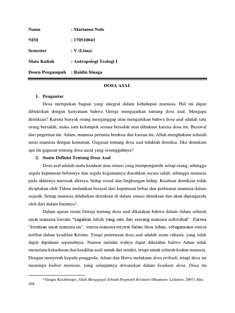 Dosa Asal | PDF