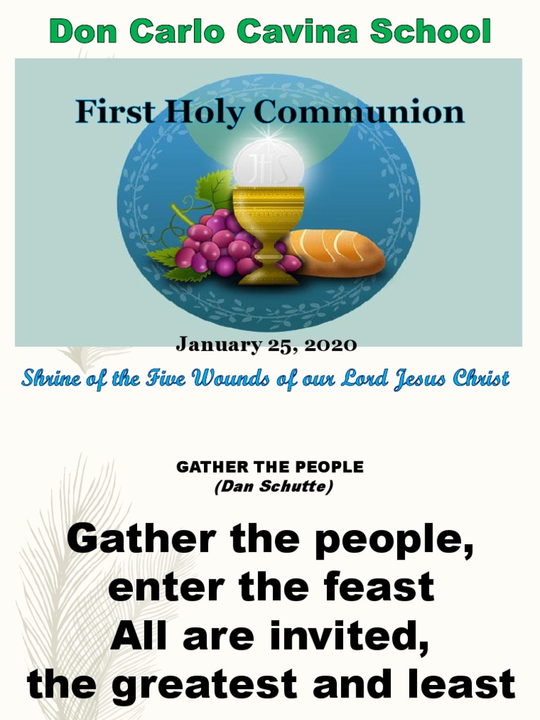 First Holy Communion Liturgy Guide | PDF | God The Father | Lord's Prayer