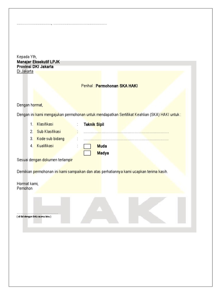 PERMOHONAN SKA Muda Madya | PDF