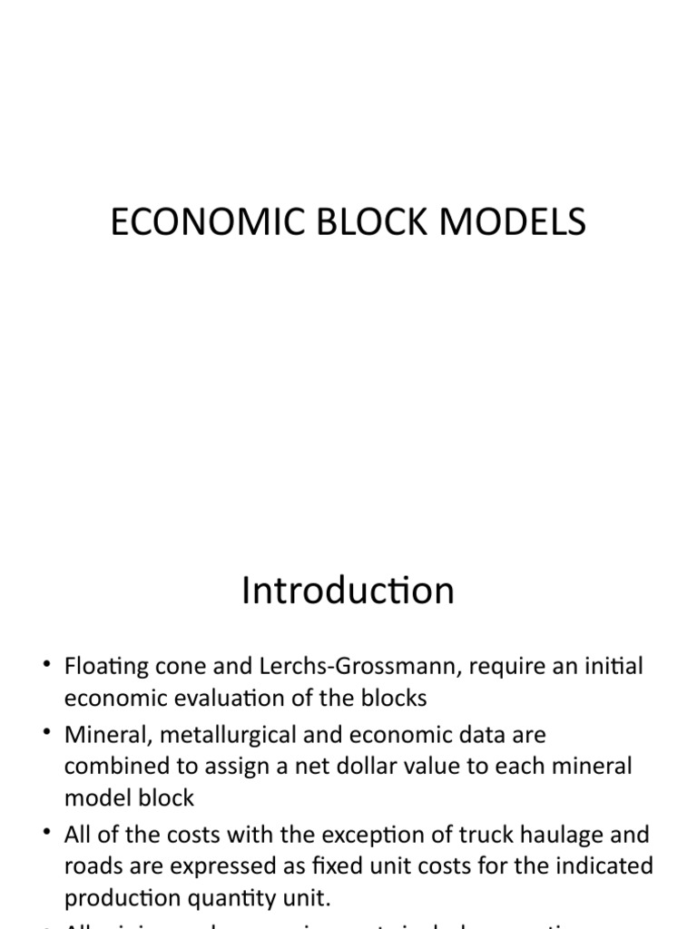 Economic Block Models | PDF