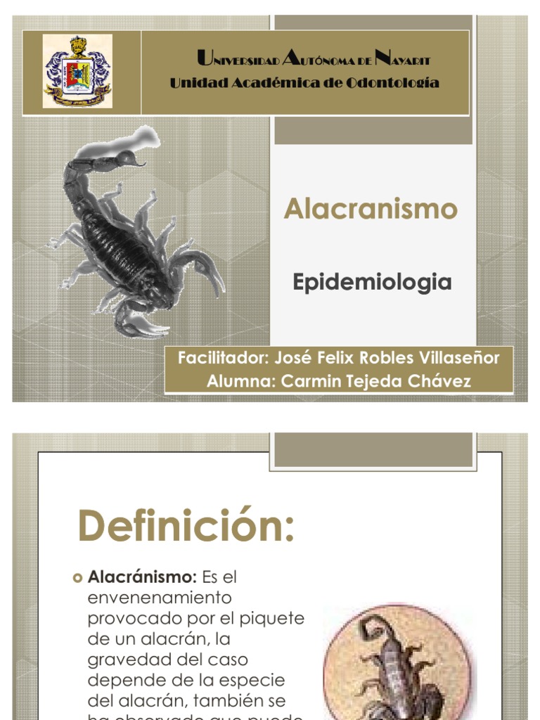 Alacranismo: Síntomas y Tratamiento | PDF | Especialidades Medicas ...