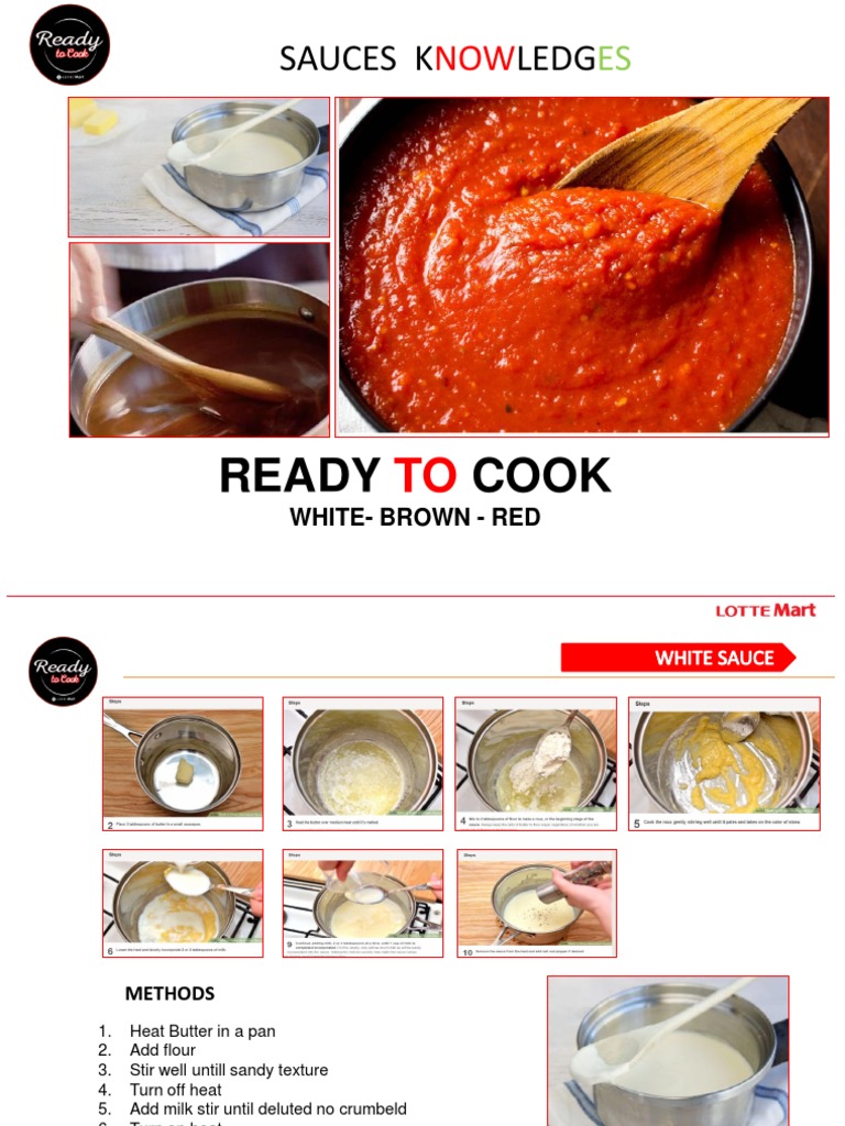 Training Manual Sauces | PDF | Food Ingredients | Western Cuisine