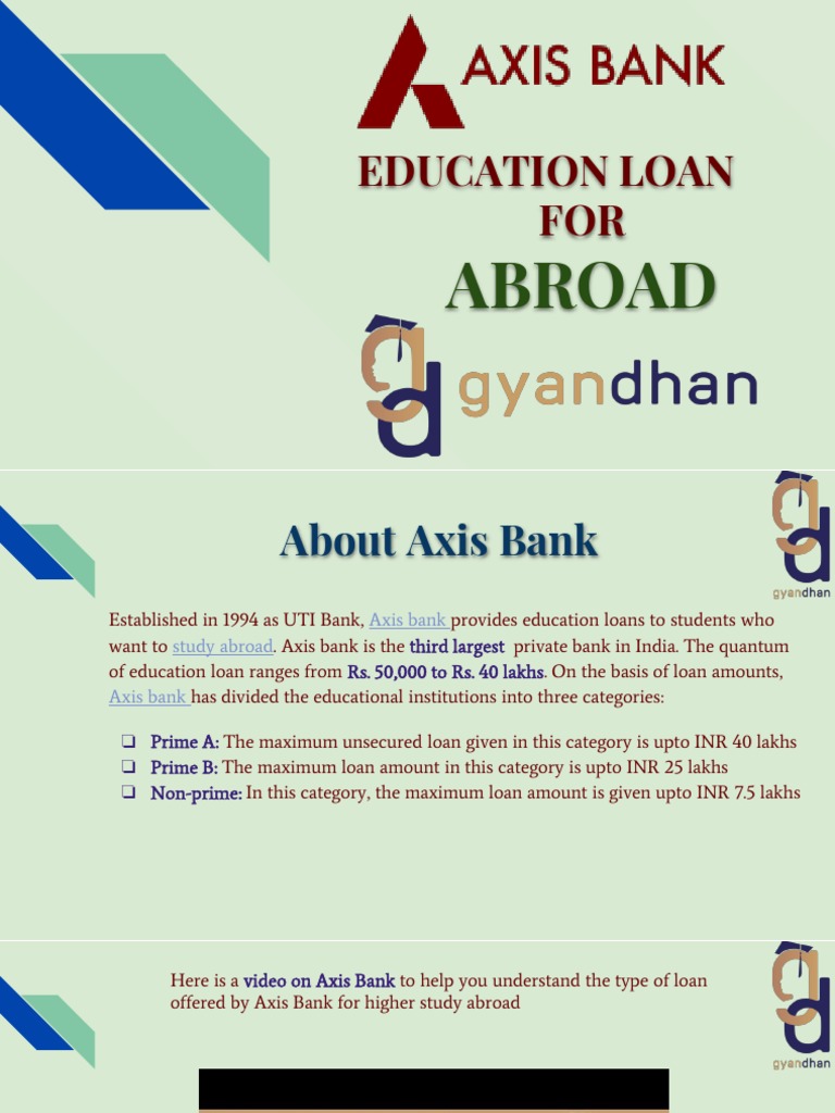 Axis Bank | PDF | Student Loan | Loans