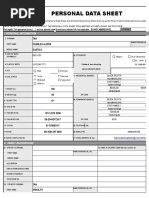 CS Form No. 212 Revised Personal Data Sheet Sample Form | PDF | Passport | Government