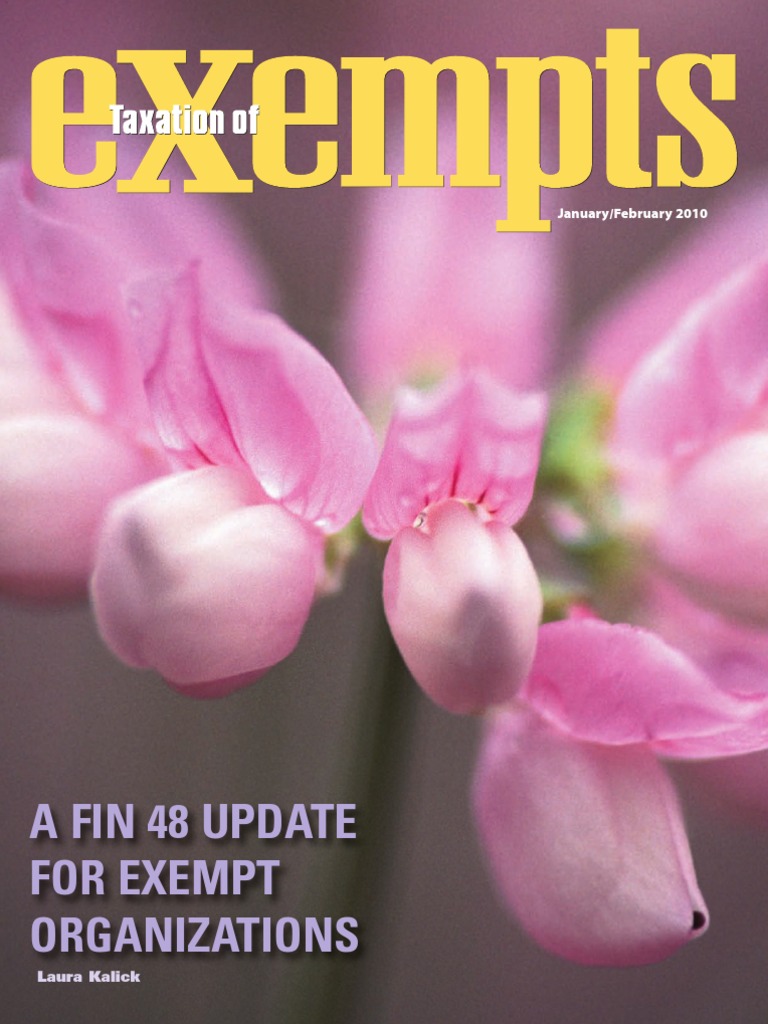 FIN 48 Update For NPOs | PDF | Partnership | Tax Exemption
