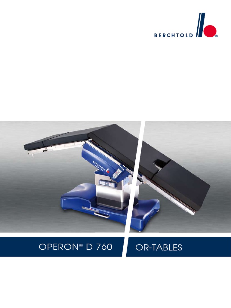 Brosur Berchtold - OPERON D760 PDF | PDF | Neurosurgery | Surgery