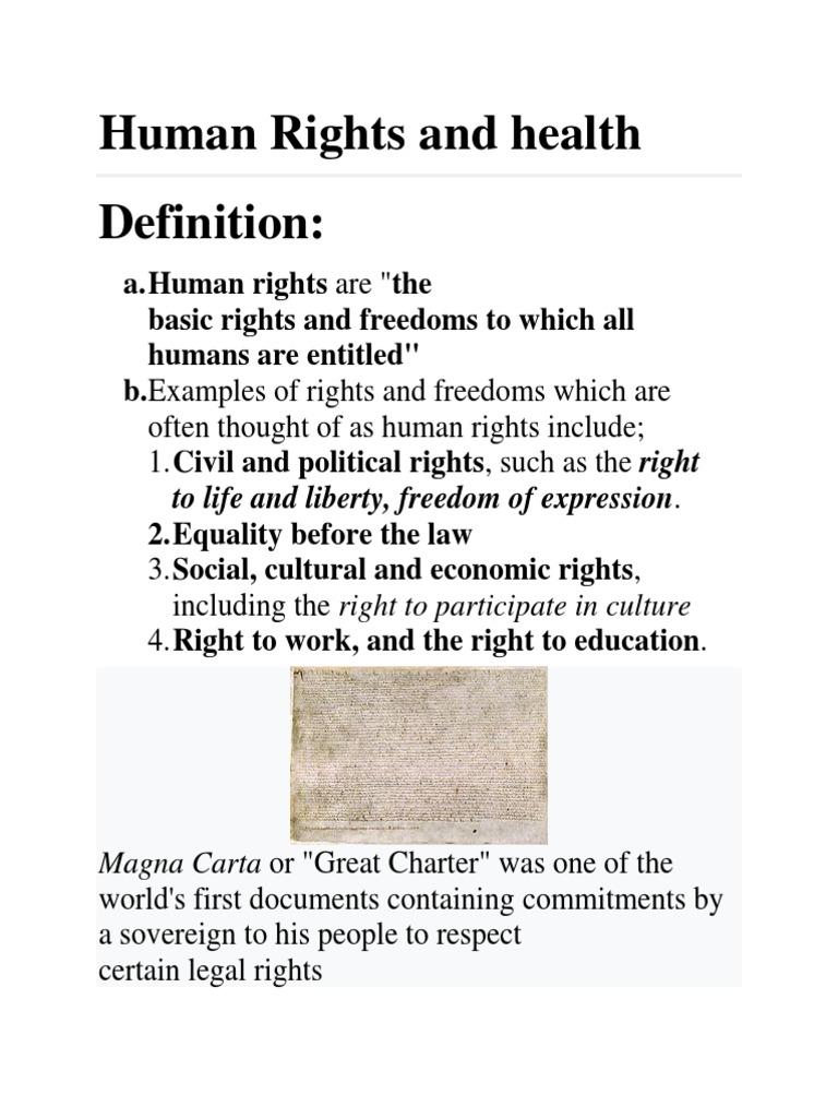 Human Rights and Health | PDF | Human Rights | United Nations