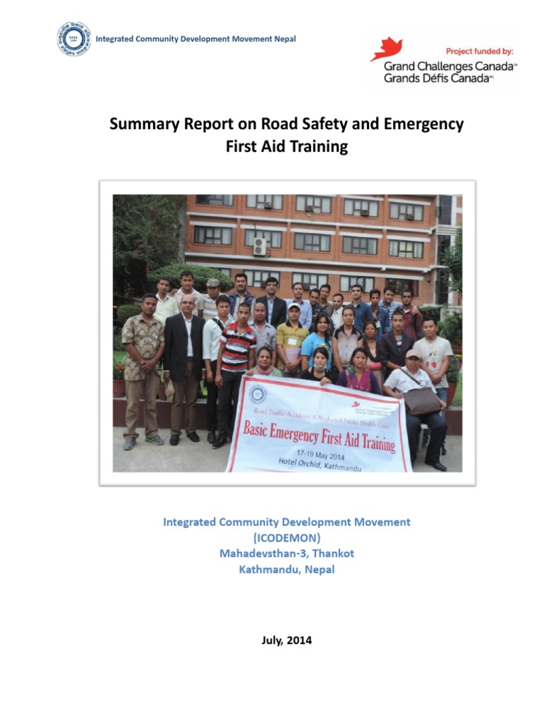 First Aid Training Summary Report | PDF | Traffic Collision | First Aid