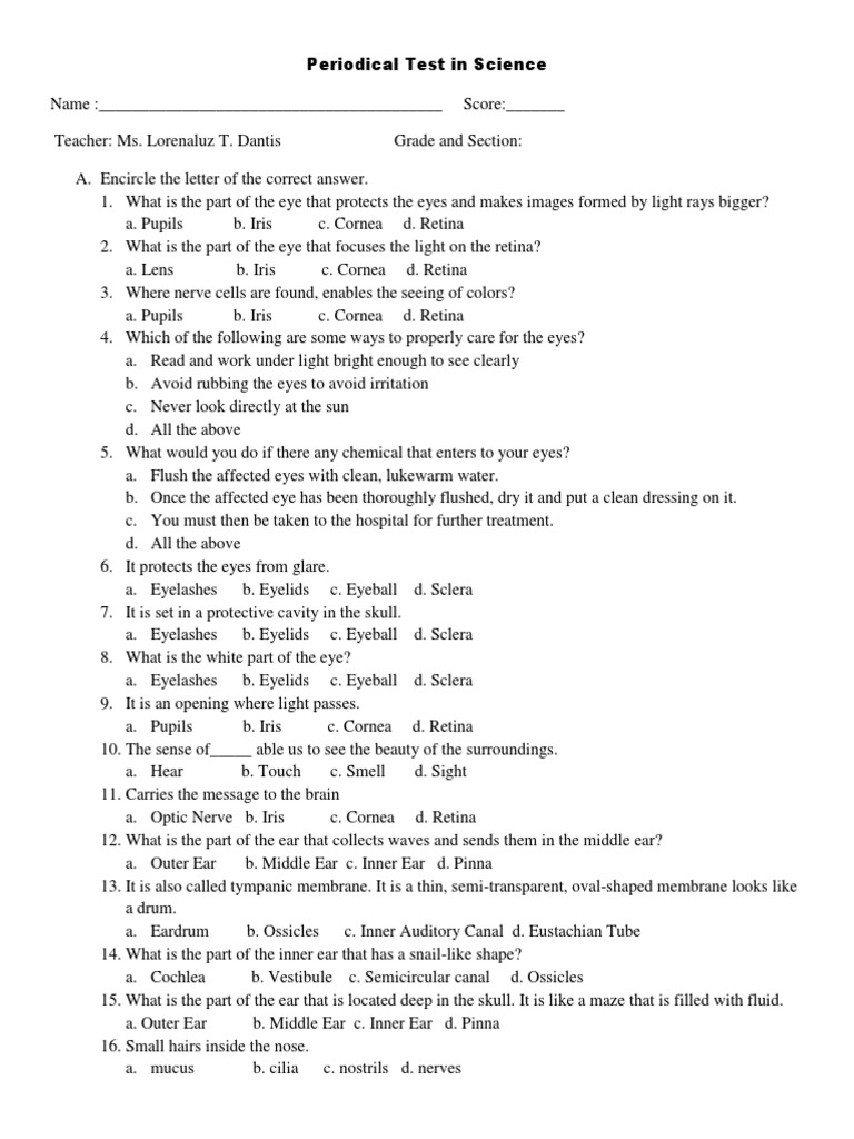 2nd Periodical Test Grade 3 | PDF | Subtraction | Ear