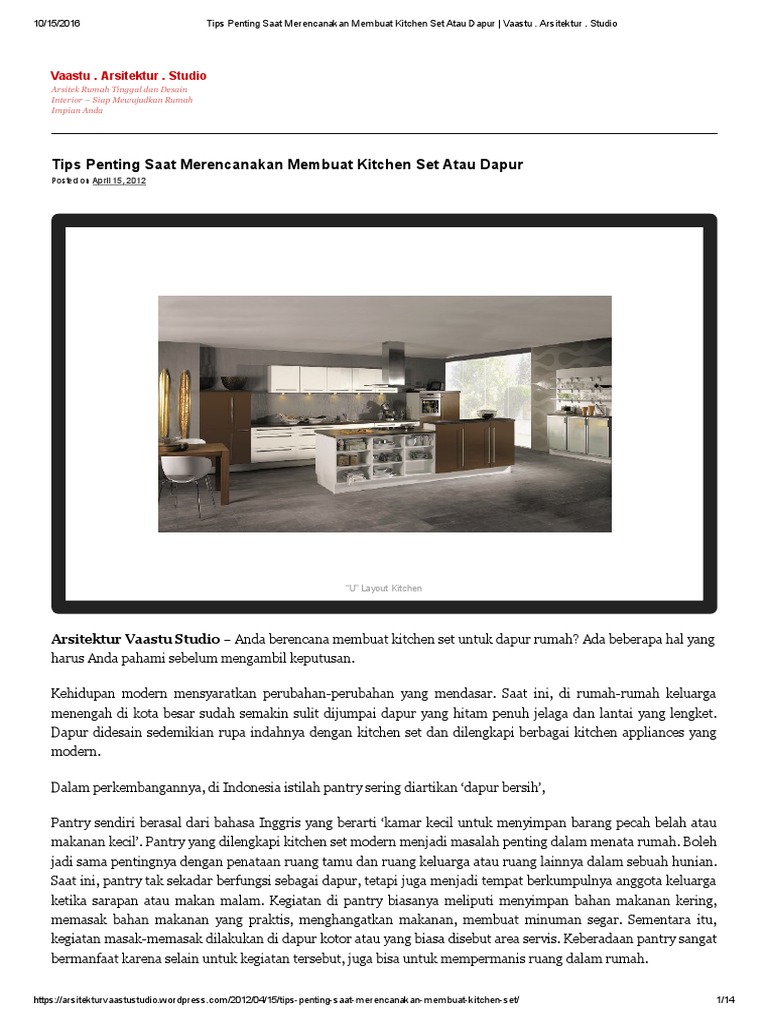 Rencana Kitchen Set | PDF