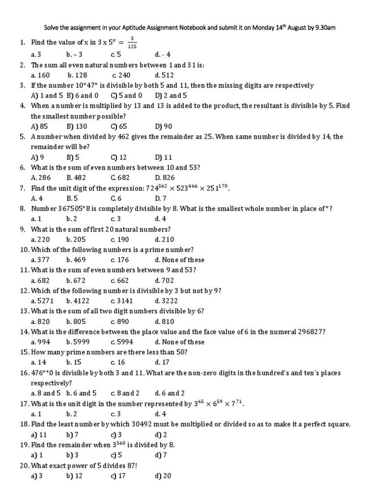 Numbers Assignment No 2 | PDF | Numbers | Prime Number