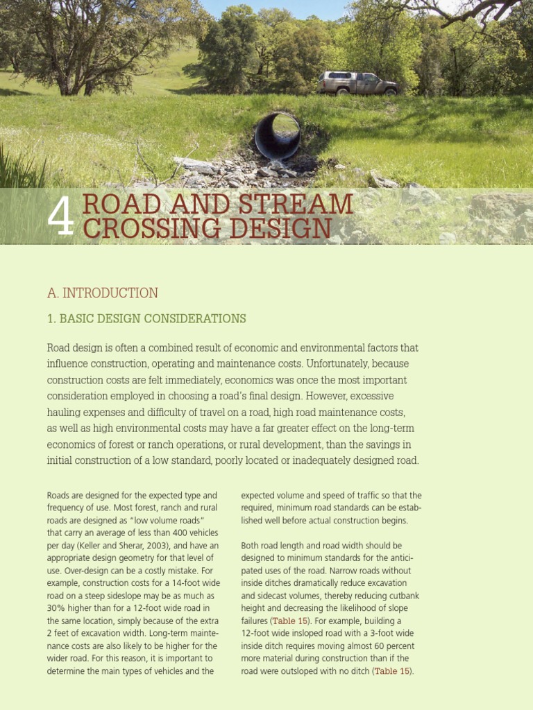 Road and Stream Crossing Design Guide | PDF | Surface Runoff | Road