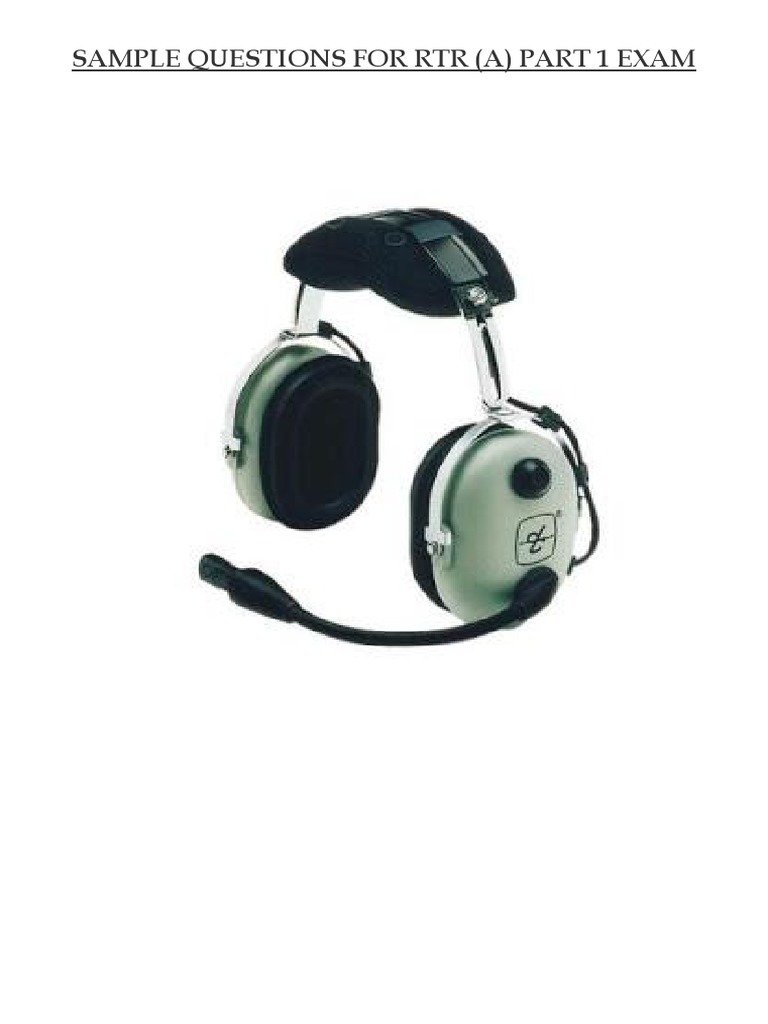 Sample Questions For RTR | PDF | Aviation Safety | Aviation