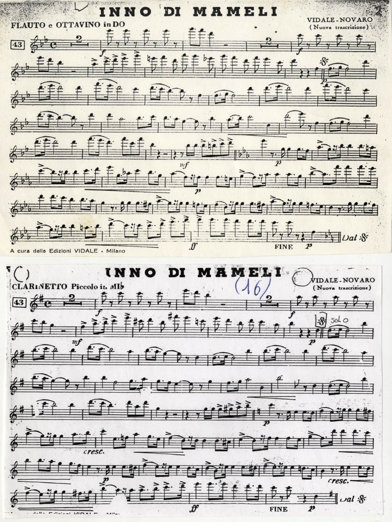 Inno Di Mameli - Poirino PDF | PDF