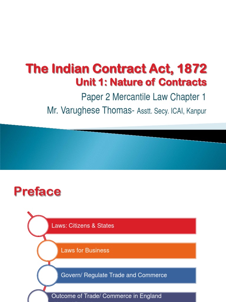 Contract Act-Nature of Contract PDF | PDF | Offer And Acceptance | Law ...