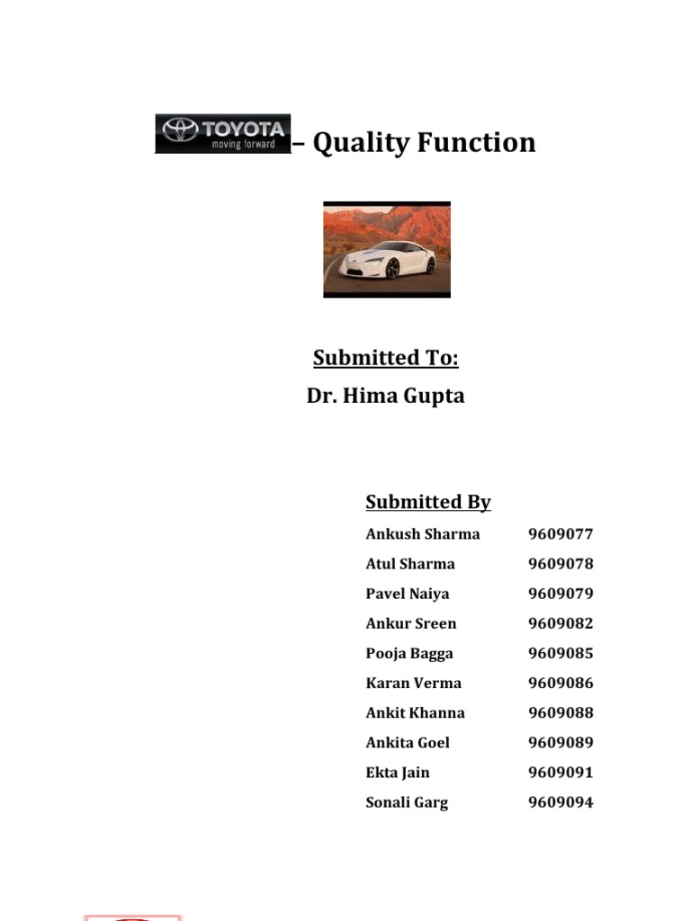 Company Profile Toyota | PDF | Toyota | Quality (Business)