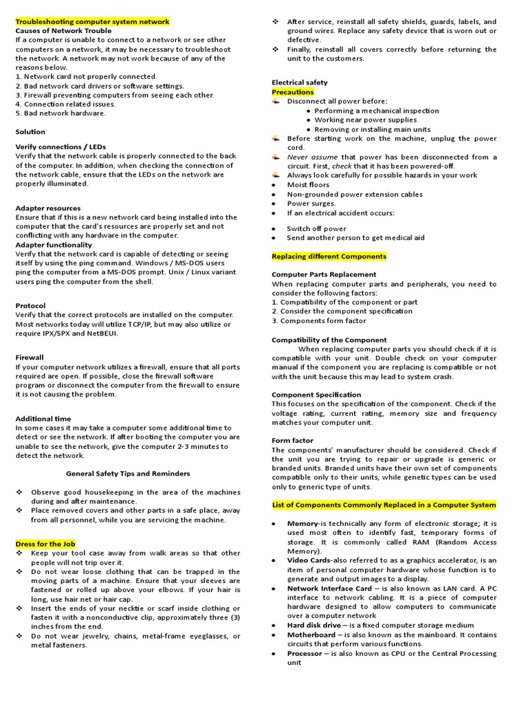 General Safety Tips and Reminders | PDF | Personal Computers | Computer ...