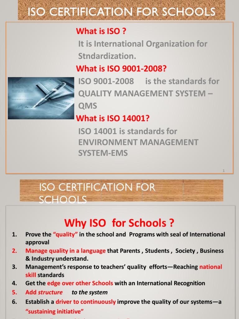 ISO Certification Benefits for Schools | PDF | Quality Management ...