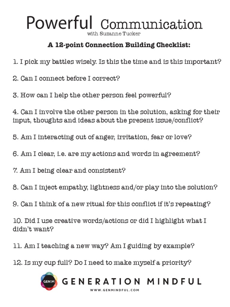 12 Point Connection Building Checklist | PDF