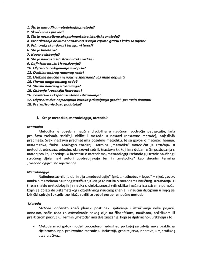 Metodologija PDF | PDF