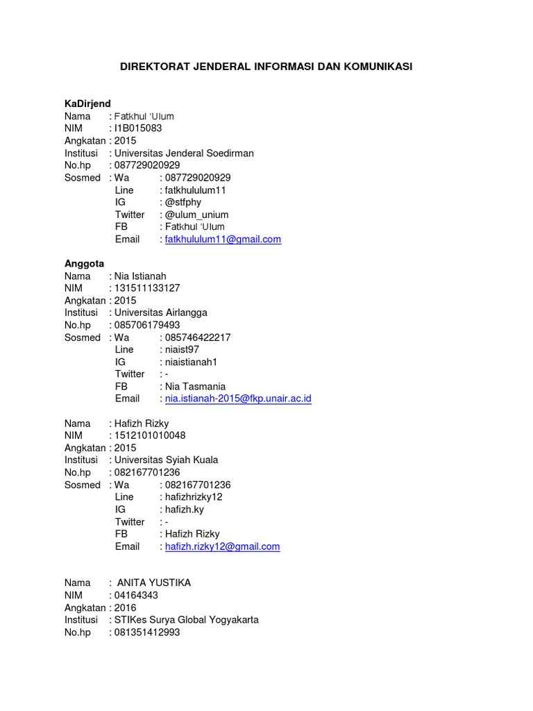 Lembar Rancangan Proker Infokom | PDF