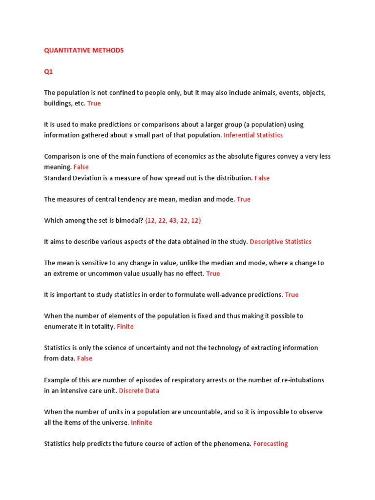 Quantitative Methods | PDF | Correlation And Dependence | Statistics