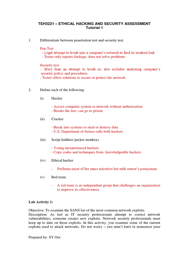 Penetration - Testing Tutorial | PDF | Security Hacker | White Hat ...