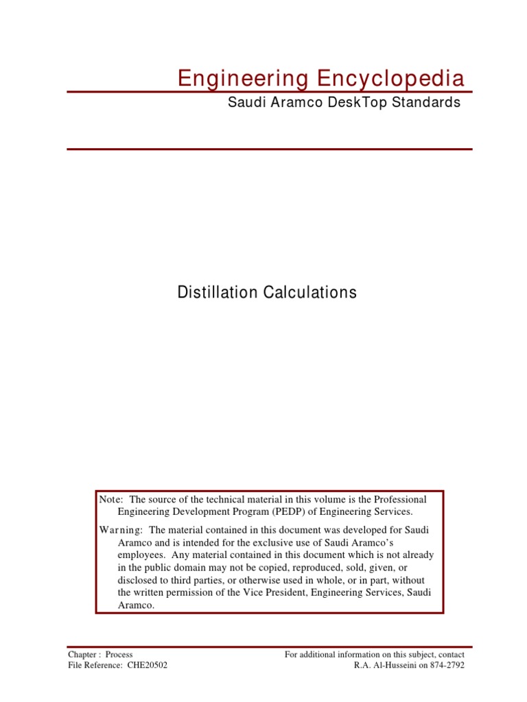 Distillation Calculation | PDF | Distillation | Unit Operations