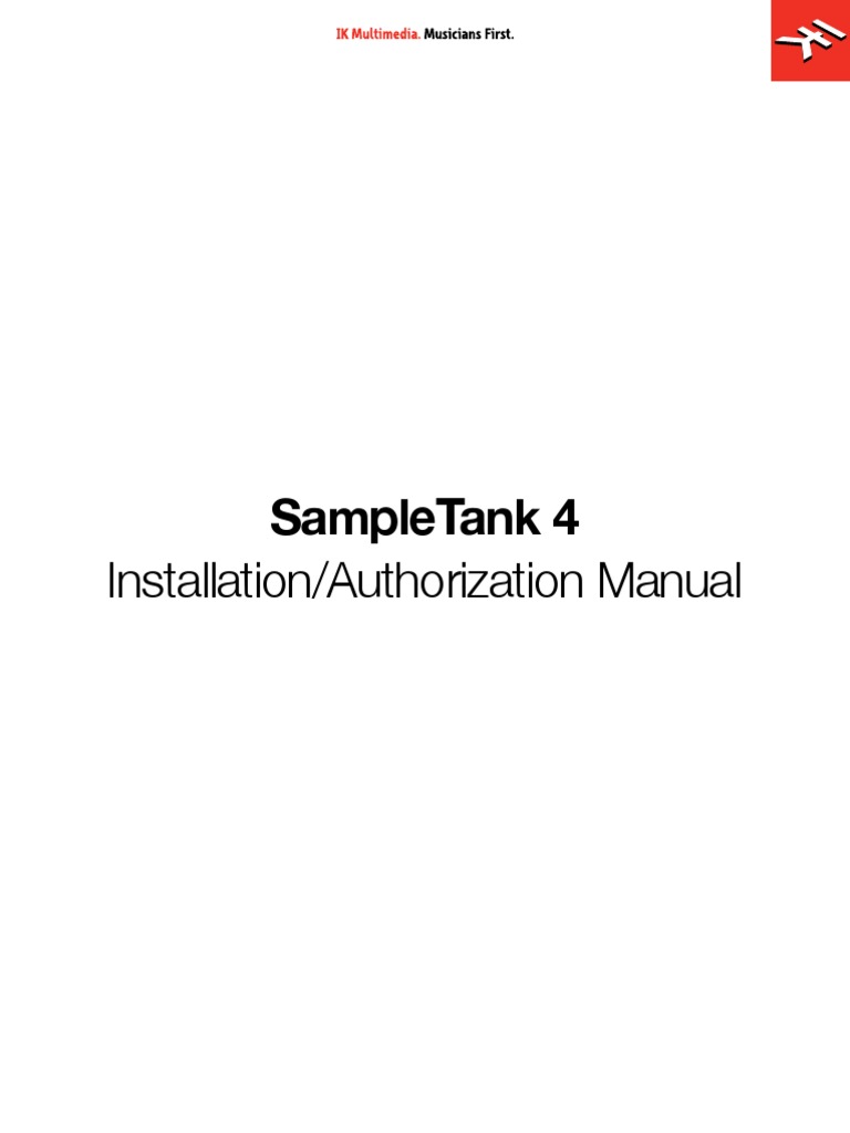 SampleTank 4 Installation and Authorization Manual PDF | PDF ...