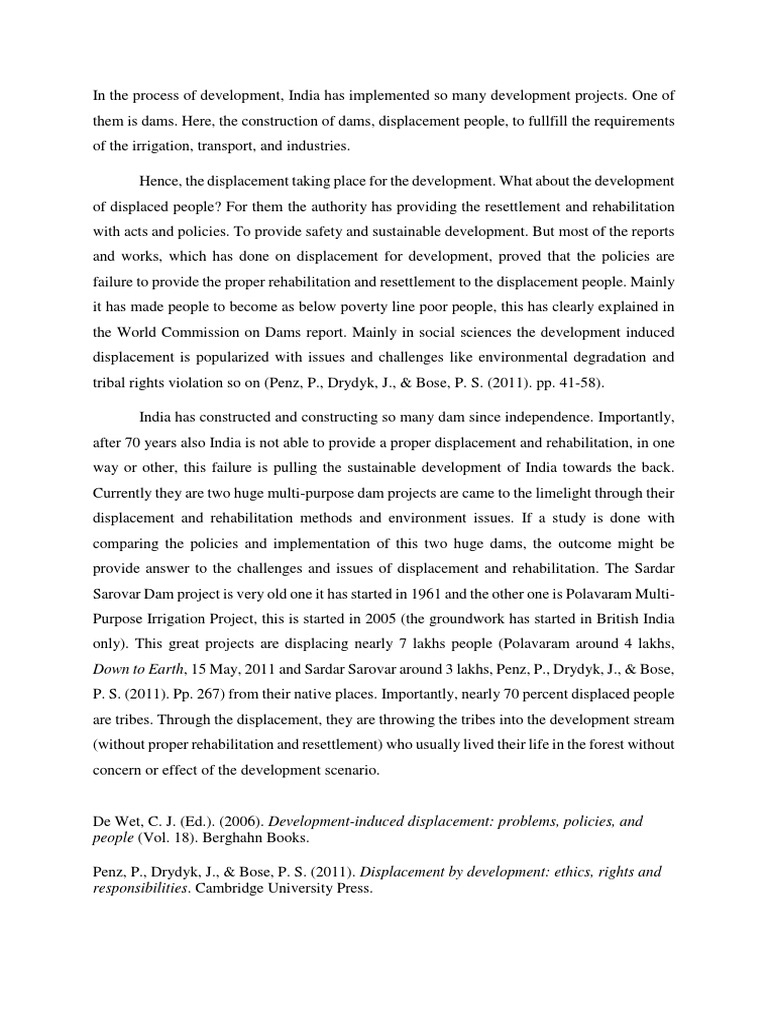 Development Displacement | PDF | Sustainable Development | Dam