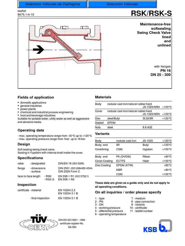 RSK e | PDF | Valve | Pipe (Fluid Conveyance)