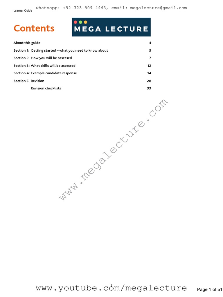 Learner Guide For Cambridge O Level Pakistan Studies Paper 1 2059 Pdf