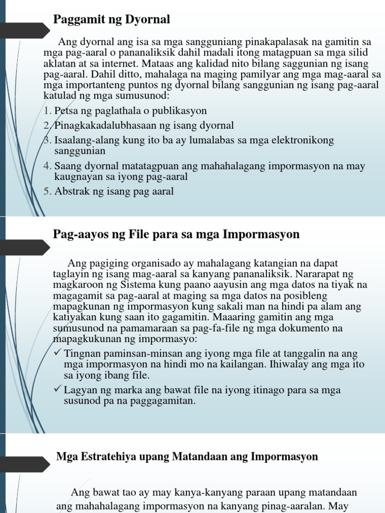 Paggamit NG Dyornal | PDF