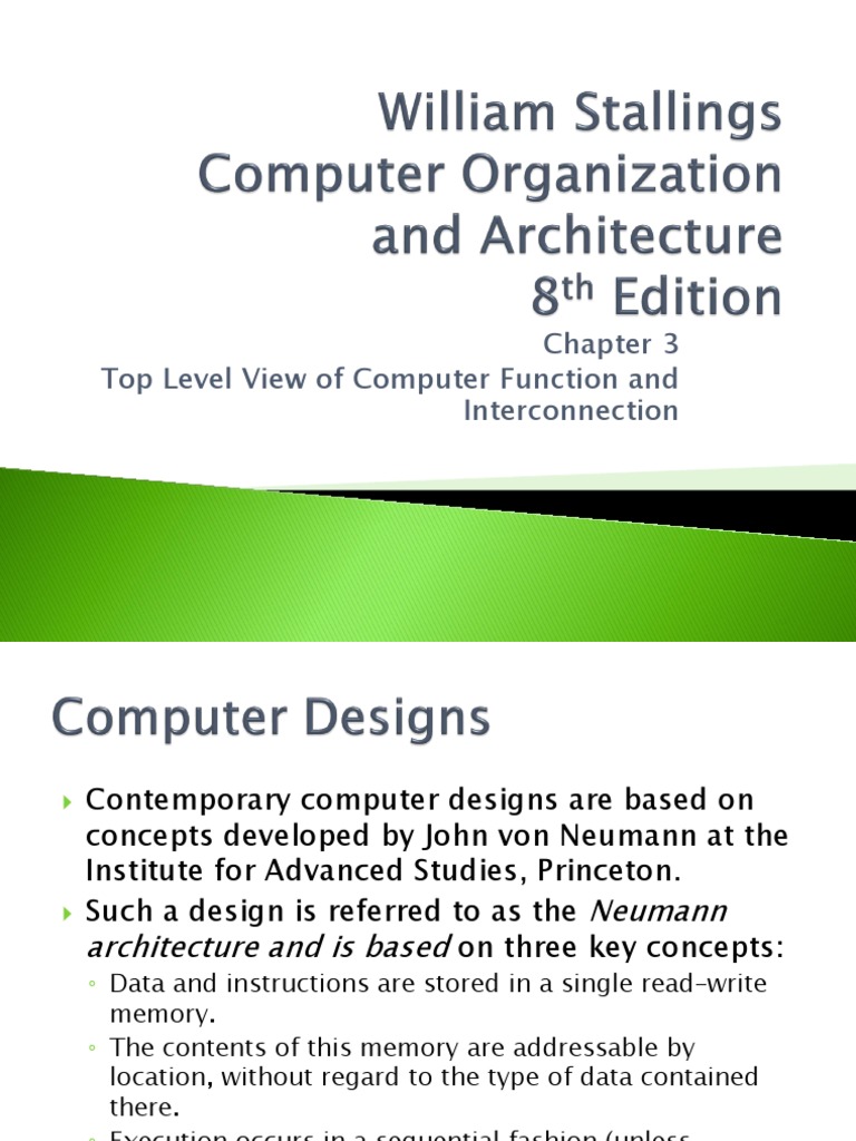 Lecture4 Top Level View Of Computer Function And Interconnection Pdf Central Processing