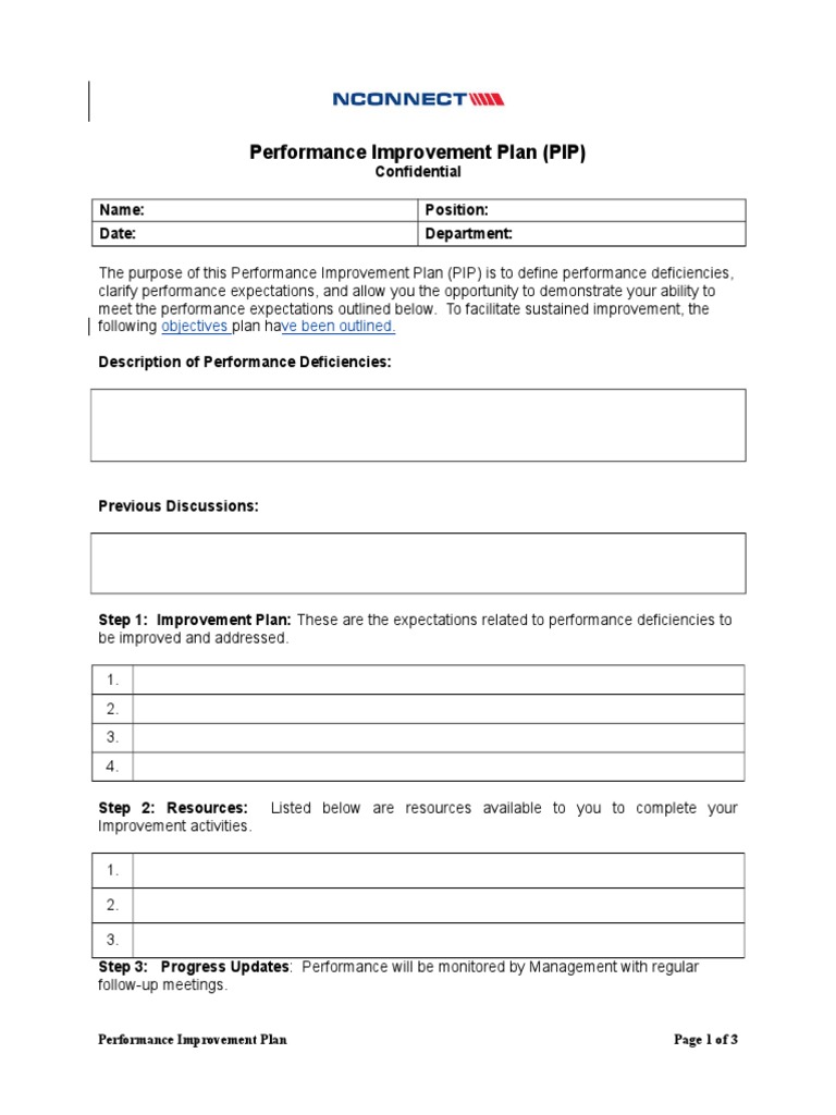 Performance Improvement Plan | PDF | Employment | Business