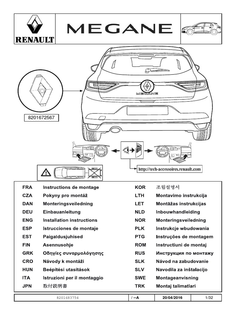 Megane-Bfb-Camera-Recul-C 4 PDF | PDF