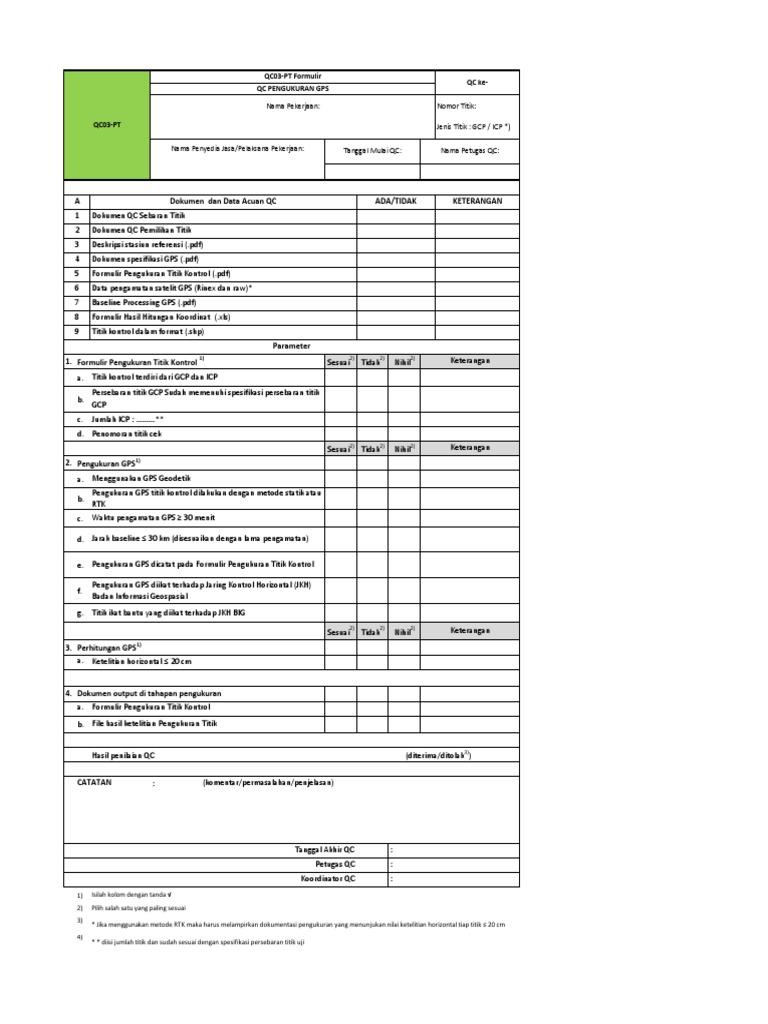Pengukuran GPS Untuk GCP ICP RDTR PDF | PDF