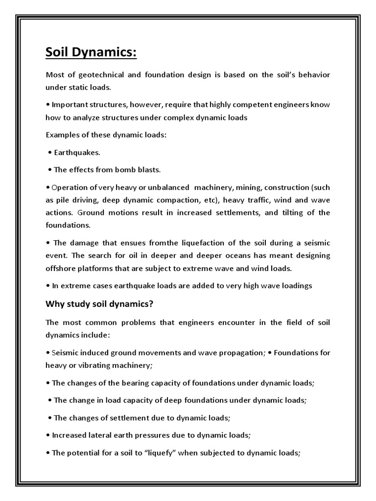 Soil Dynamics for Engineers | PDF | Deep Foundation | Infrastructure