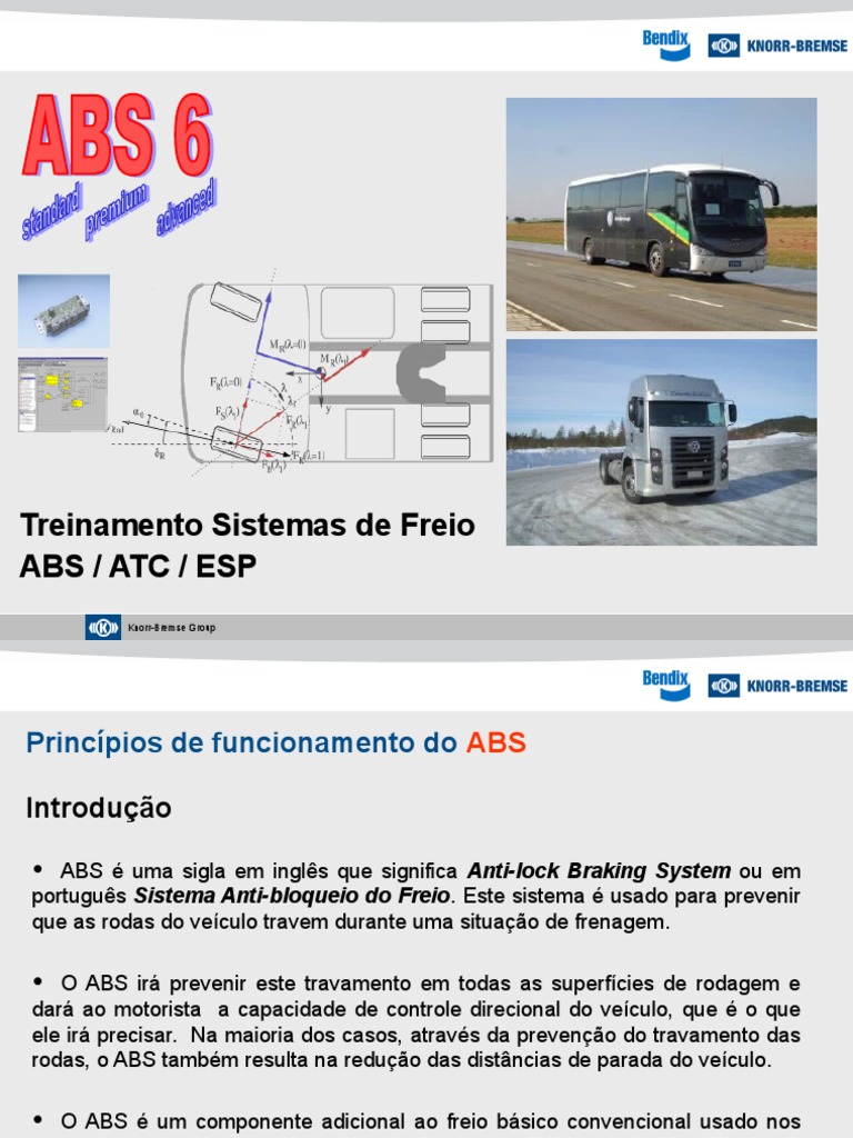 Sistemas de Freio ABS: Princípios de Funcionamento e Componentes | PDF ...