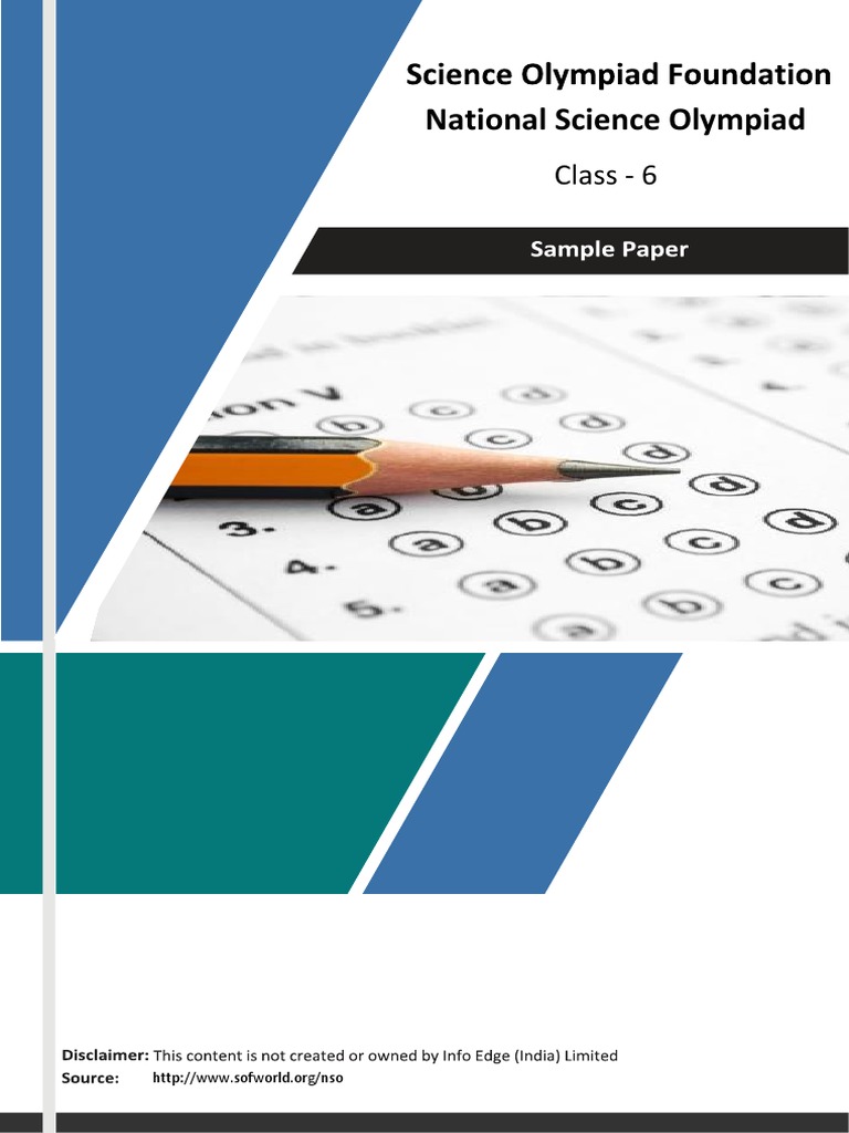 Sample Paper Level 2 Nso Olympiad Class 6 Pdf Celsius Freezing
