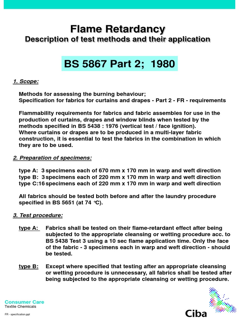 BS 5867 | PDF | Textiles | Materials