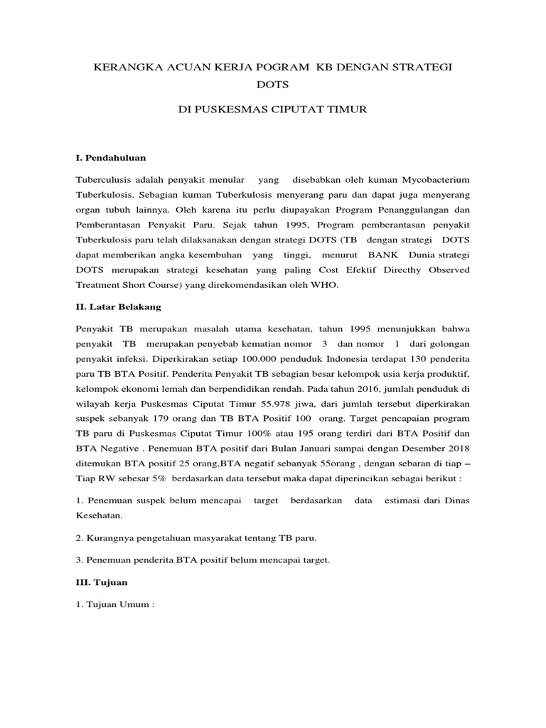 Kak Penanganan TB Dengan Strategi Dots (1) 2019 | PDF