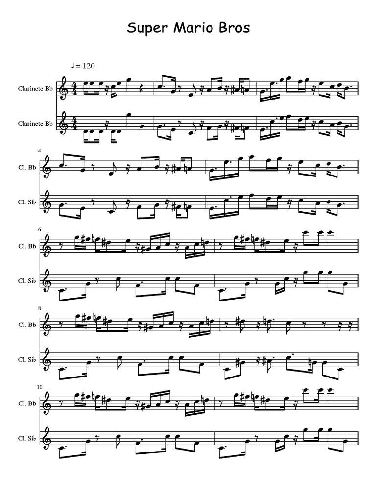 Super Mario Bros. Clarinete PDF | PDF