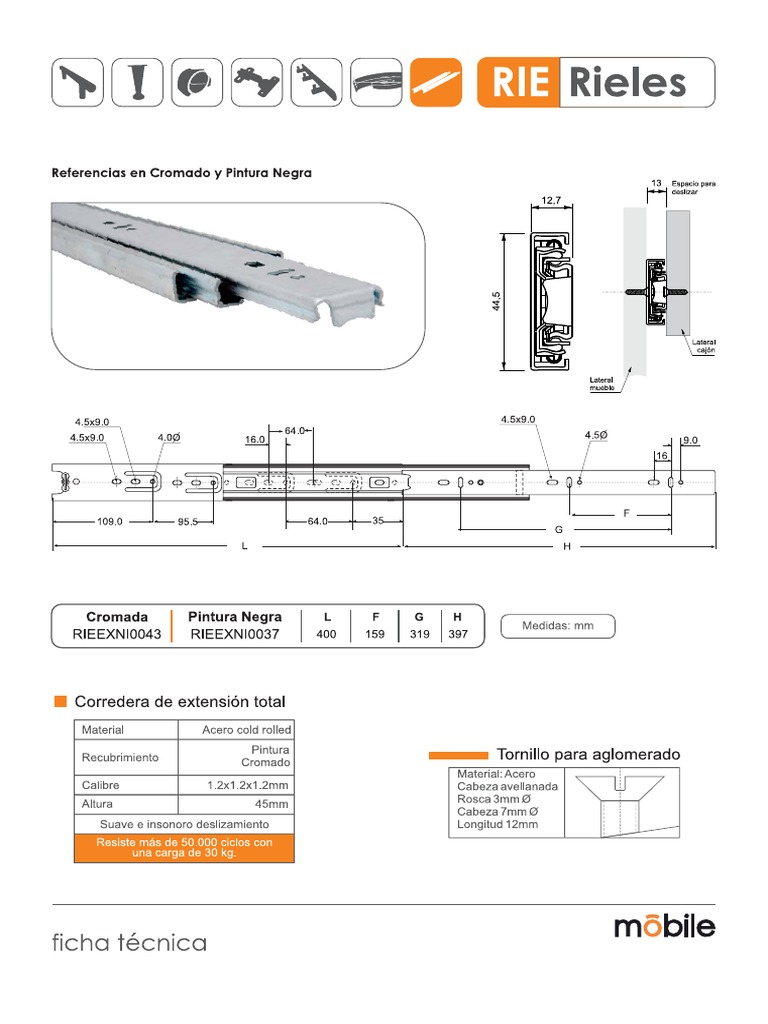 Môbile - Riel de Extensión 400 | PDF