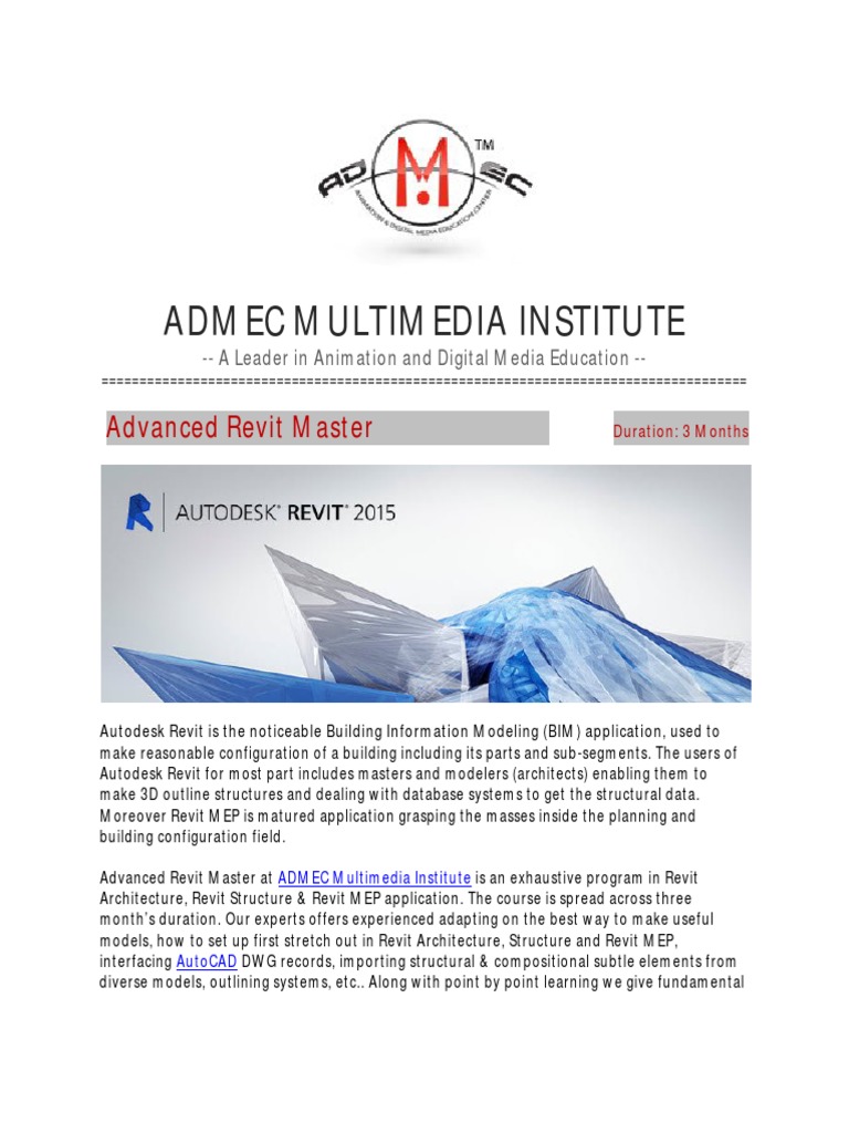 Advanced Revit Course Revit Training Ins PDF | PDF | Autodesk Revit ...