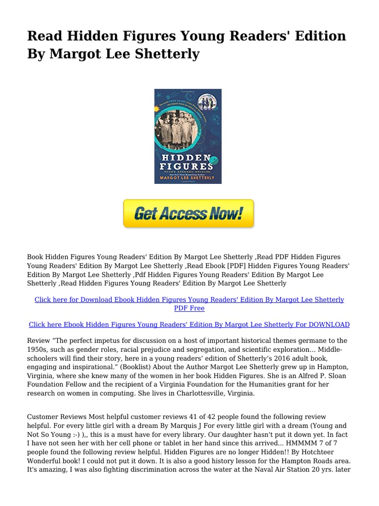 Hidden Figures: Young Readers' Edition | PDF | E Books | Media