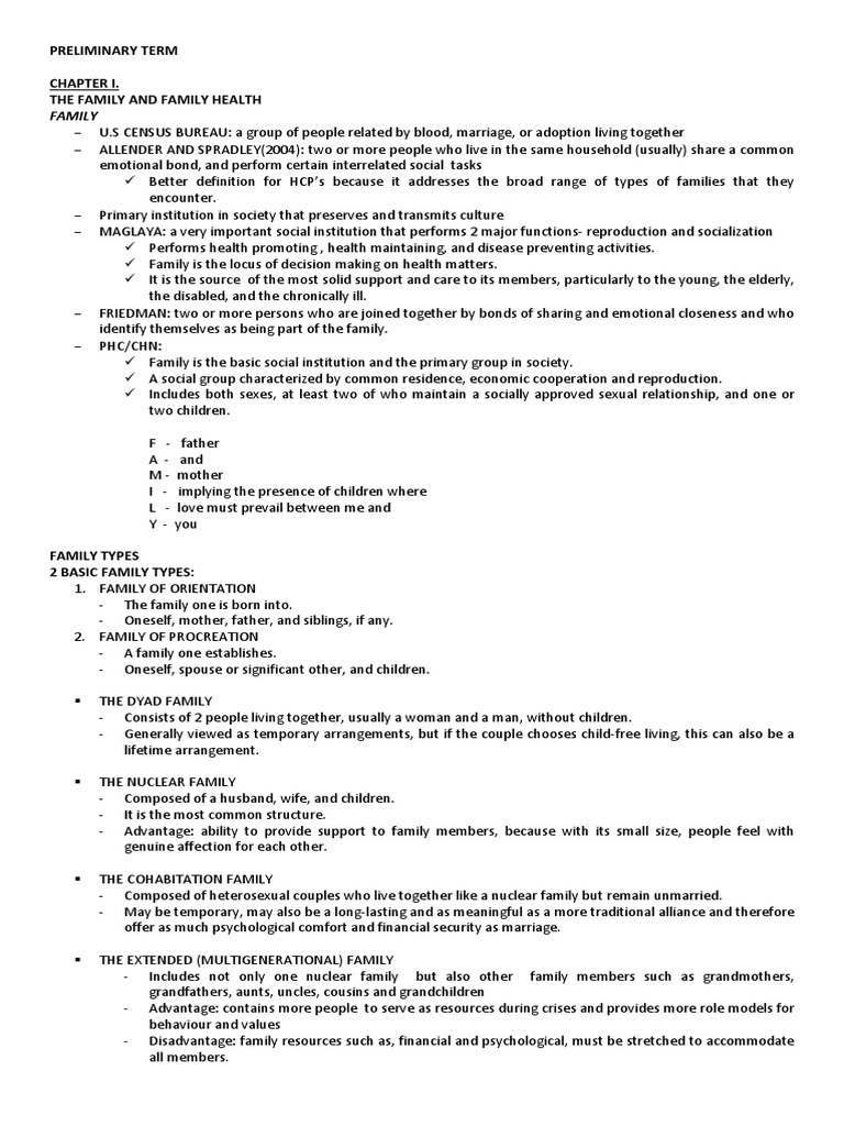 Community Health Nursing | PDF | Family | Stepfamily